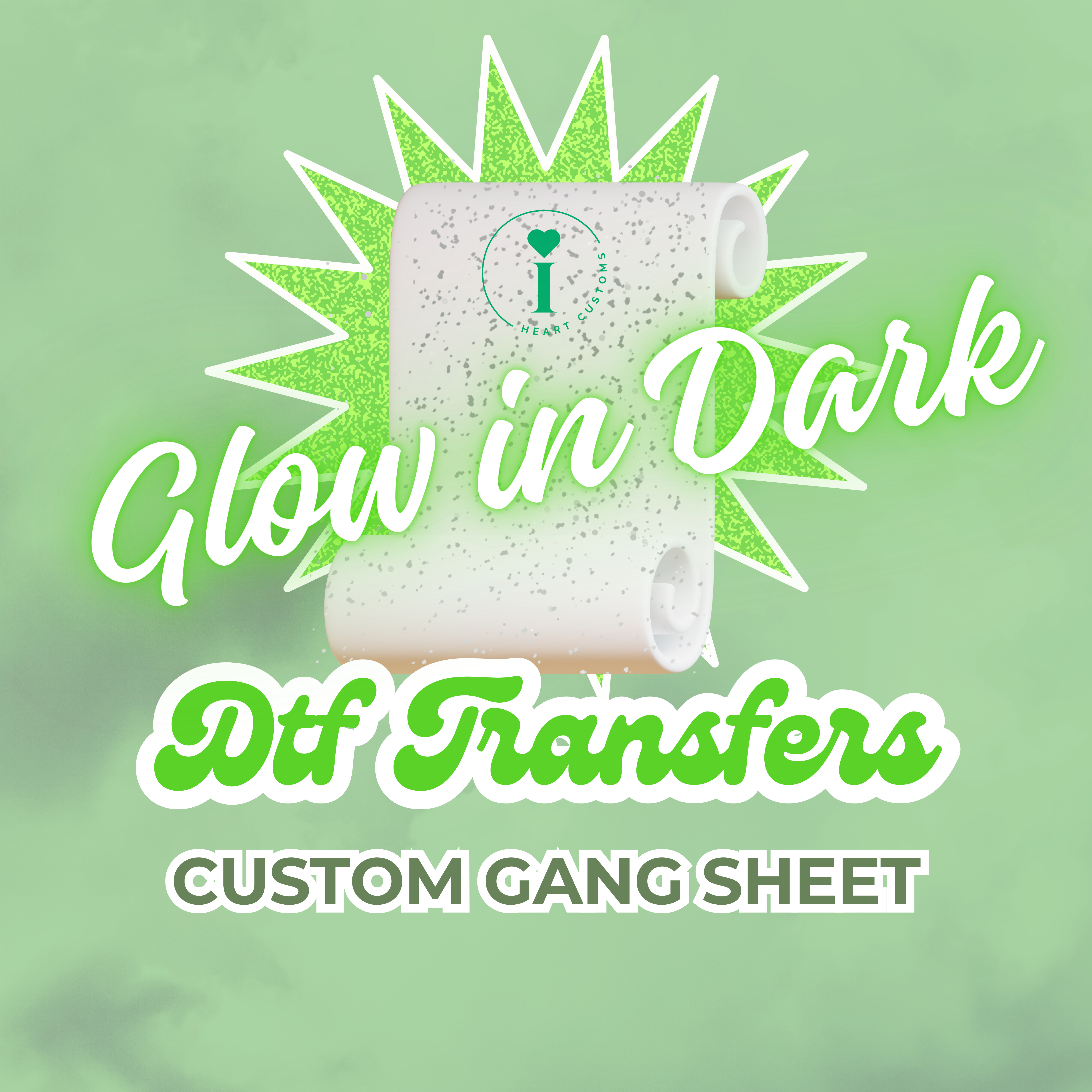 Custom Glow in the Dark DTF Transfer – iheartcustoms