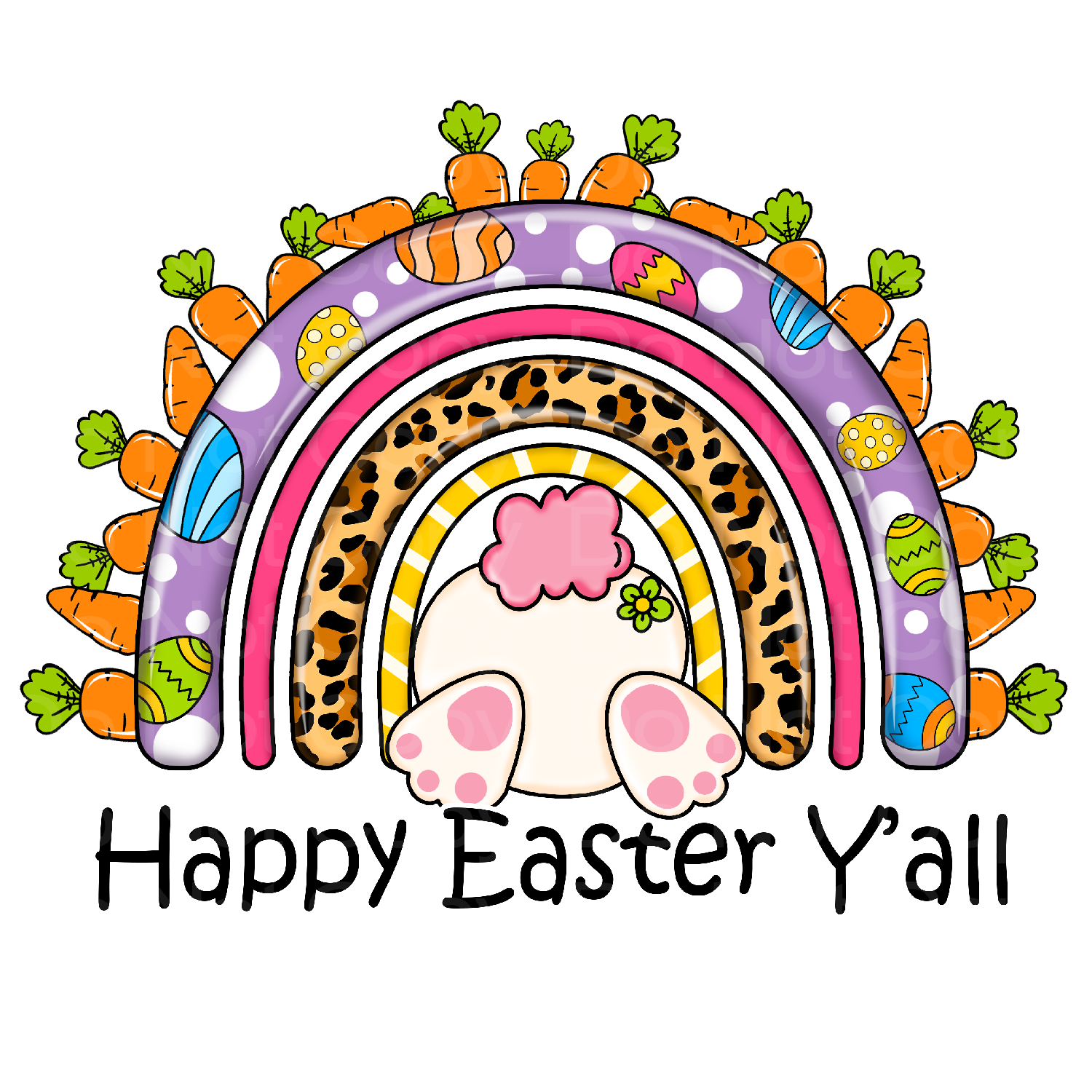 Easter Rainbow Cotton tail Transfer Film 2475 – iheartcustoms